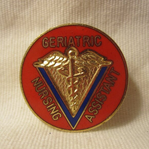 Unique Vintage | Jewelry | Geriatric Nursing Assistant Pin Gold Medical ...